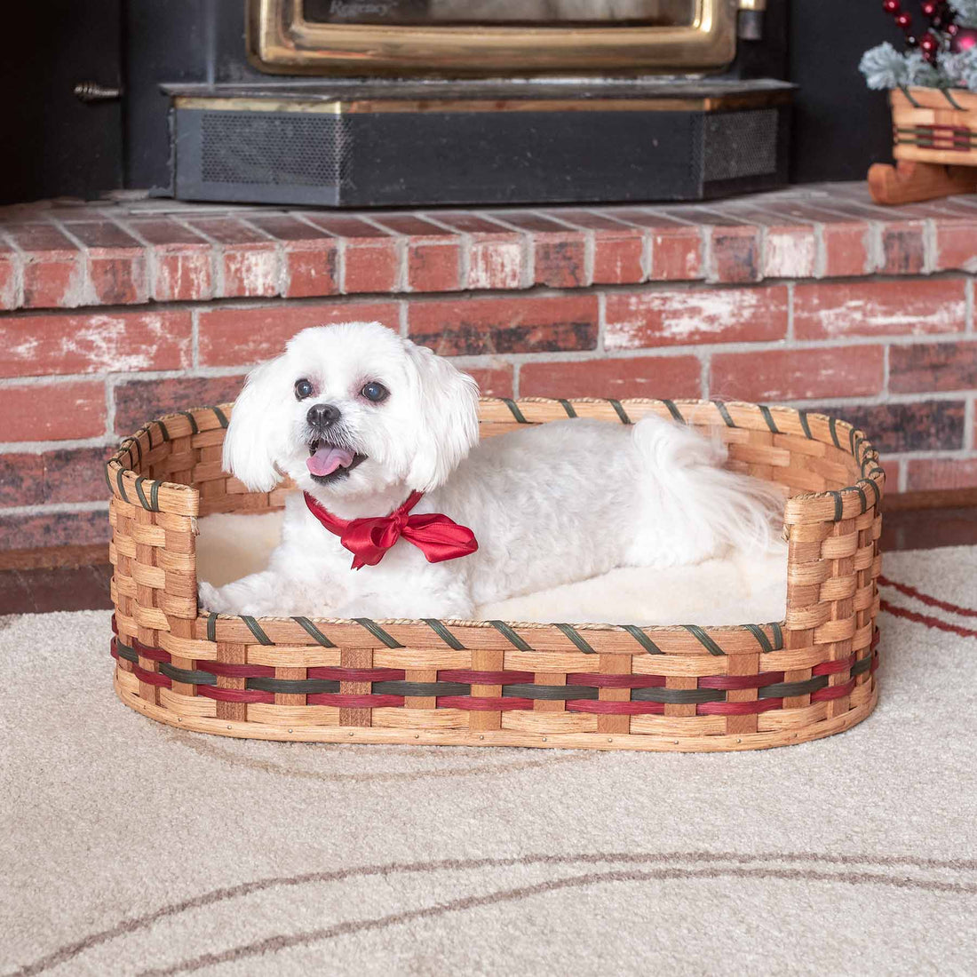 Wicker Pet Beds | Amish Woven Wood Baskets For Dogs & Cats – Amish Baskets