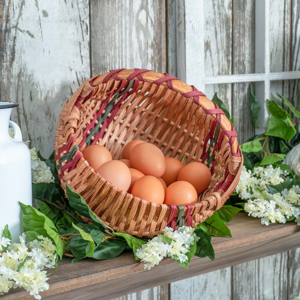 Small Wicker Egg Basket | 9" Amish Egg Gathering Basket – Amish Baskets