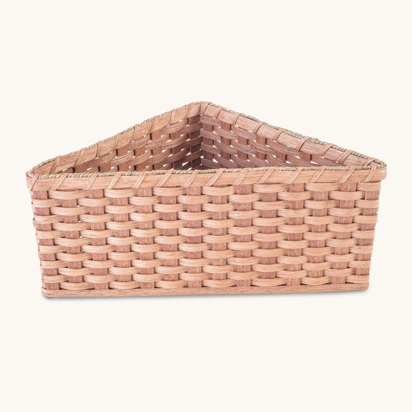 Triangle Shaped Baskets | Custom Size Triangular Wicker Storage — Amish ...