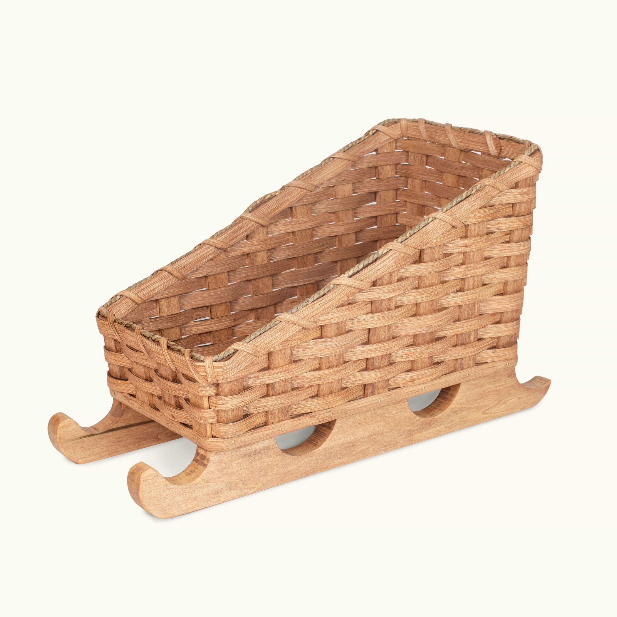 Christmas Sleigh Centerpiece | Amish Woven Decorative Santa Sleigh ...