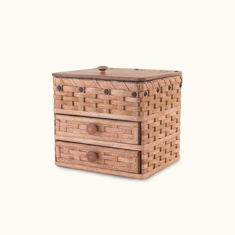 Vintage Jewelry Box | Amish Woven Wooden Storage w/Drawers — Amish Baskets
