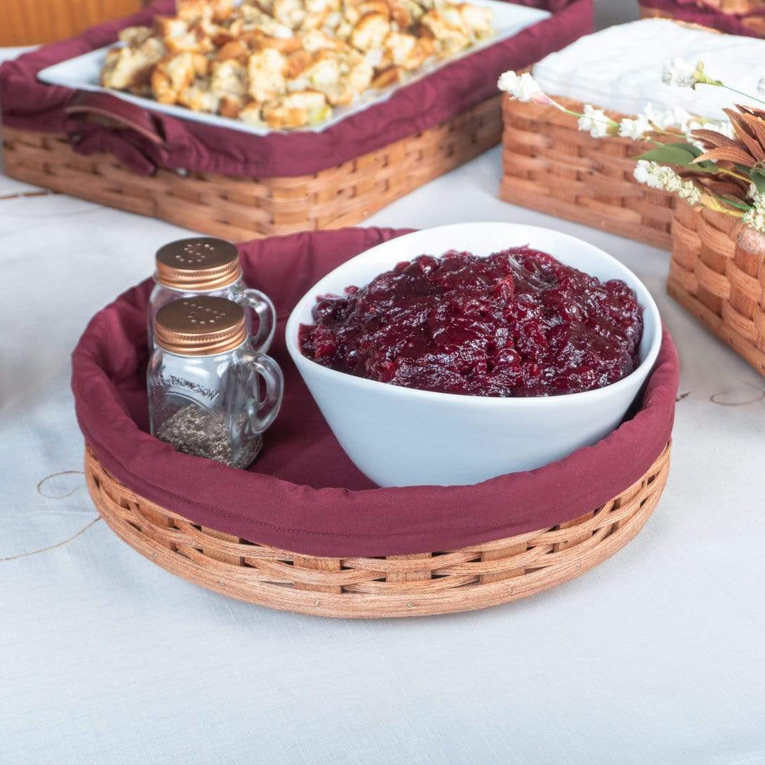 Medium Tabletop Lazy Susan | 10" Amish Woven Wicker Rotating Basket ...