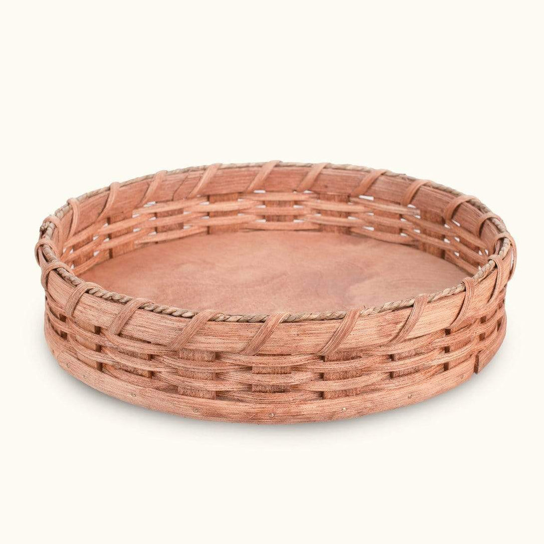 Large Tabletop Lazy Susan | 12" Amish Woven Wicker Rotating Basket ...