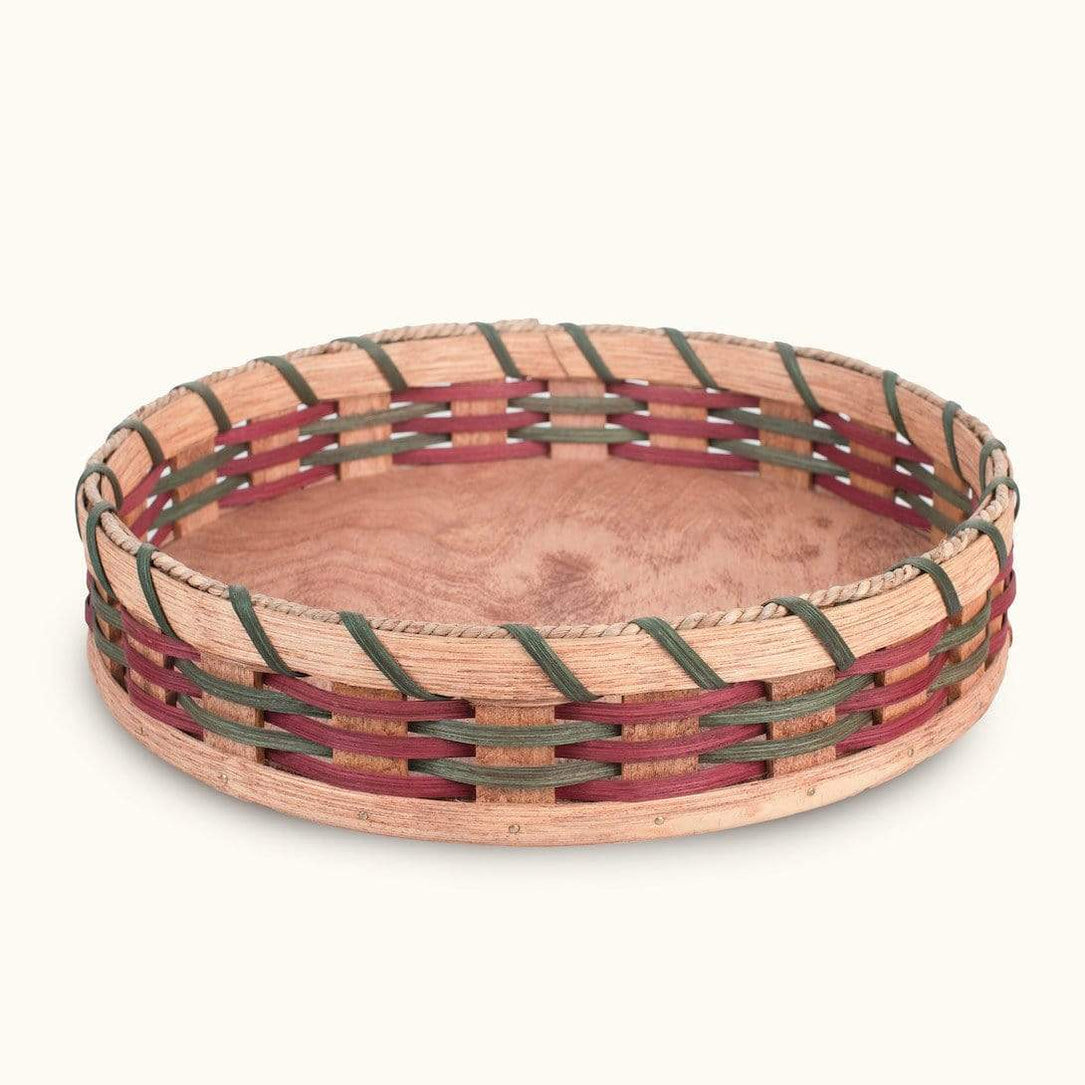 Large Tabletop Lazy Susan | 12" Amish Woven Wicker Rotating Basket ...