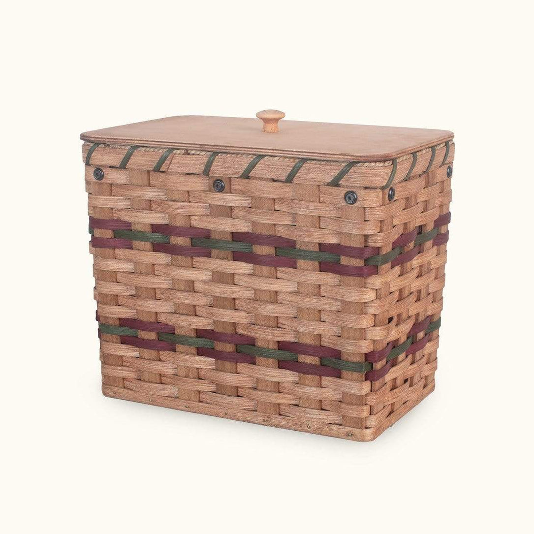Wicker File Basket | Decorative Hanging File Storage Box — Amish Baskets